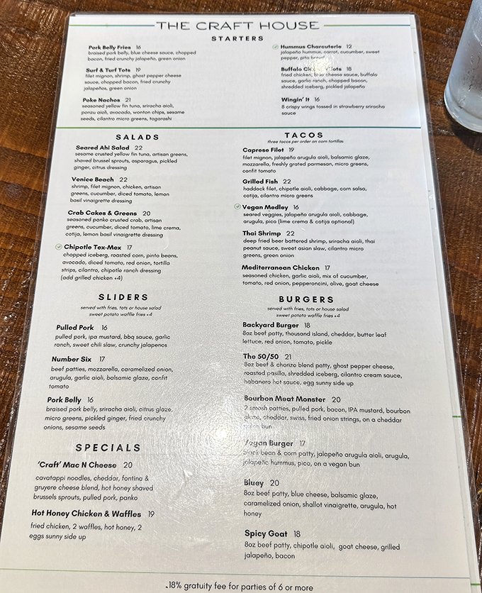 A menu that reads like a love letter to anyone who's ever craved the perfect burger.