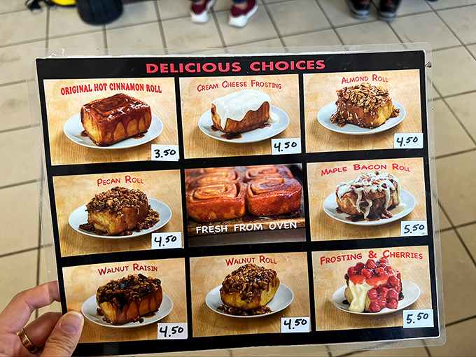Decision paralysis has never been so delicious. The menu board showcases variations that will have you contemplating ordering one of each&mdash;a strategy I fully endorse.