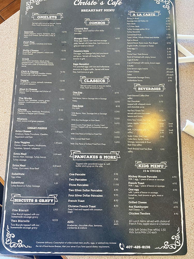 This menu isn't just a list of food&mdash;it's a roadmap to happiness. The "Hungry Man" combo isn't just a meal, it's a commitment.