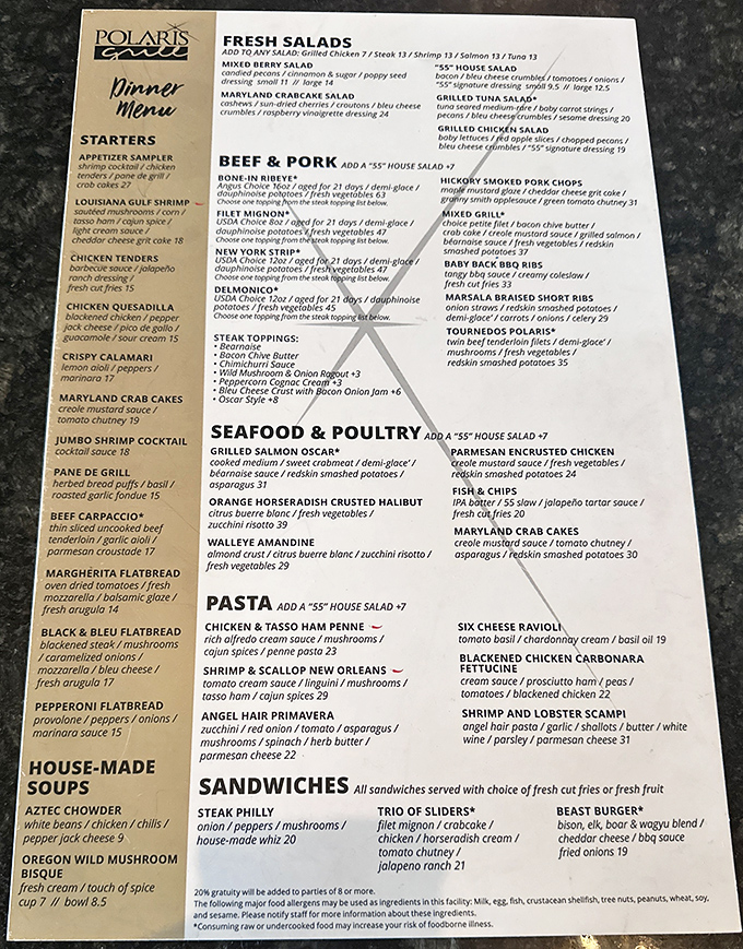 This menu reads like a love letter to both land and sea, promising adventures for every palate and preference.