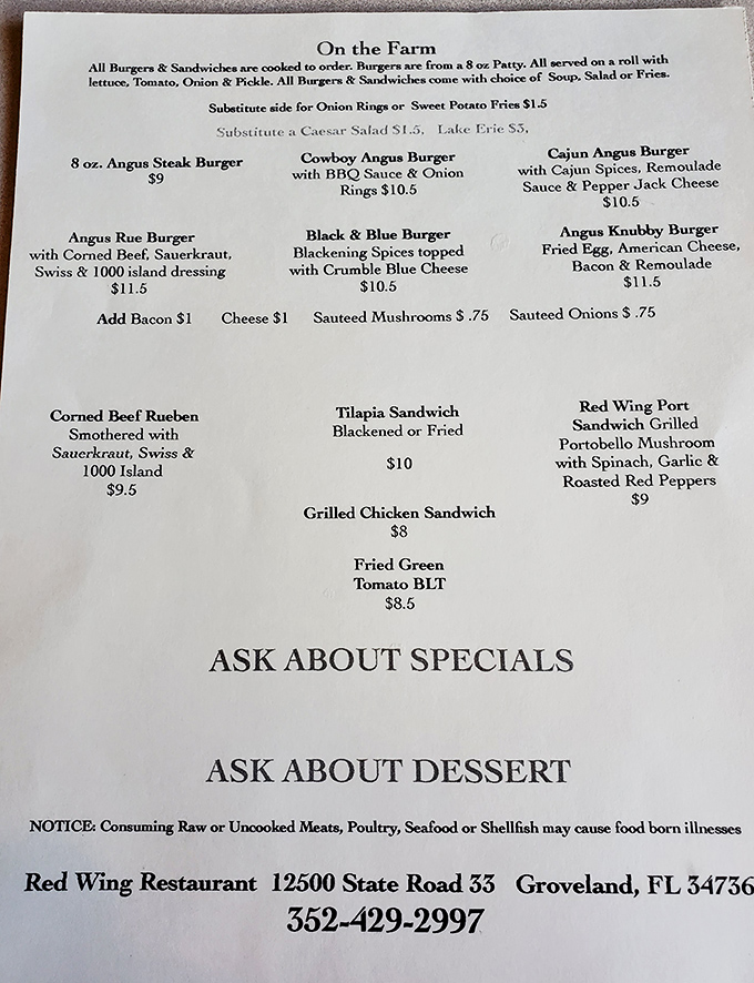 Sometimes the simplest menus hold the greatest treasures. No QR codes or 12-page novellas here &ndash; just straightforward promises of satisfaction.