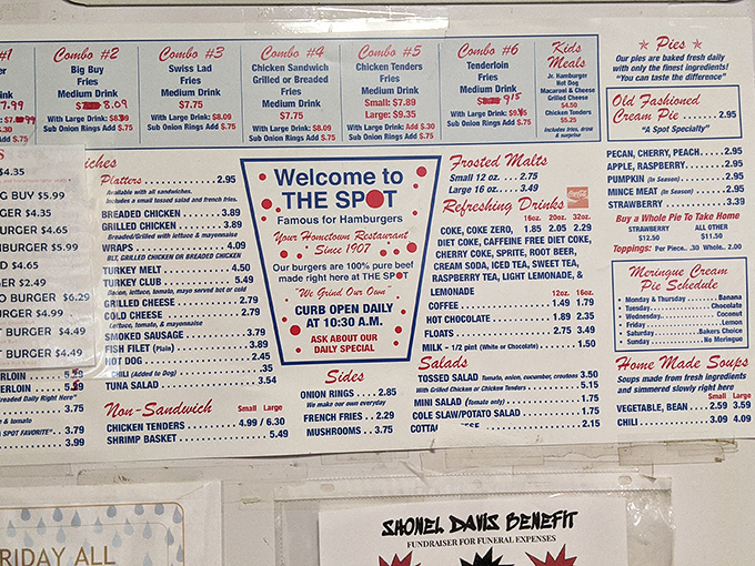 This menu isn't just a list of food&mdash;it's a historical document of American diner classics that have satisfied Ohioans for generations.