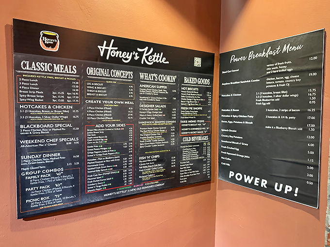 Life's big decisions happen at this menu board. "One of everything" is always a tempting option.