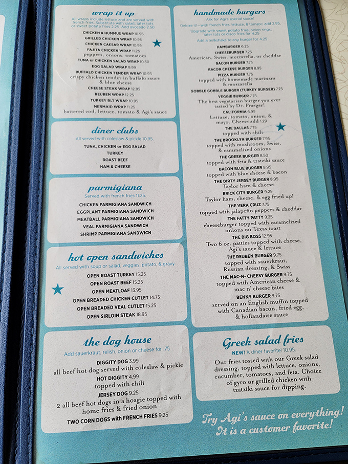 This menu isn't trying to impress anyone with fancy terminology&mdash;it's the culinary equivalent of your most comfortable pair of jeans.