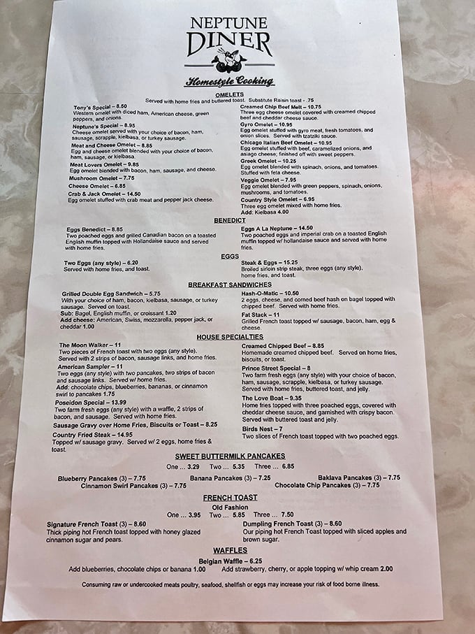 This isn't just a menu &ndash; it's a love letter to American diner classics written in delicious detail.