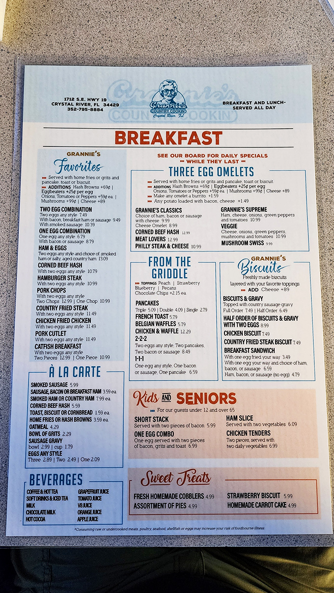 A menu that doesn't need fancy fonts or pretentious descriptions – just honest food that makes decision-making the hardest part of your morning.