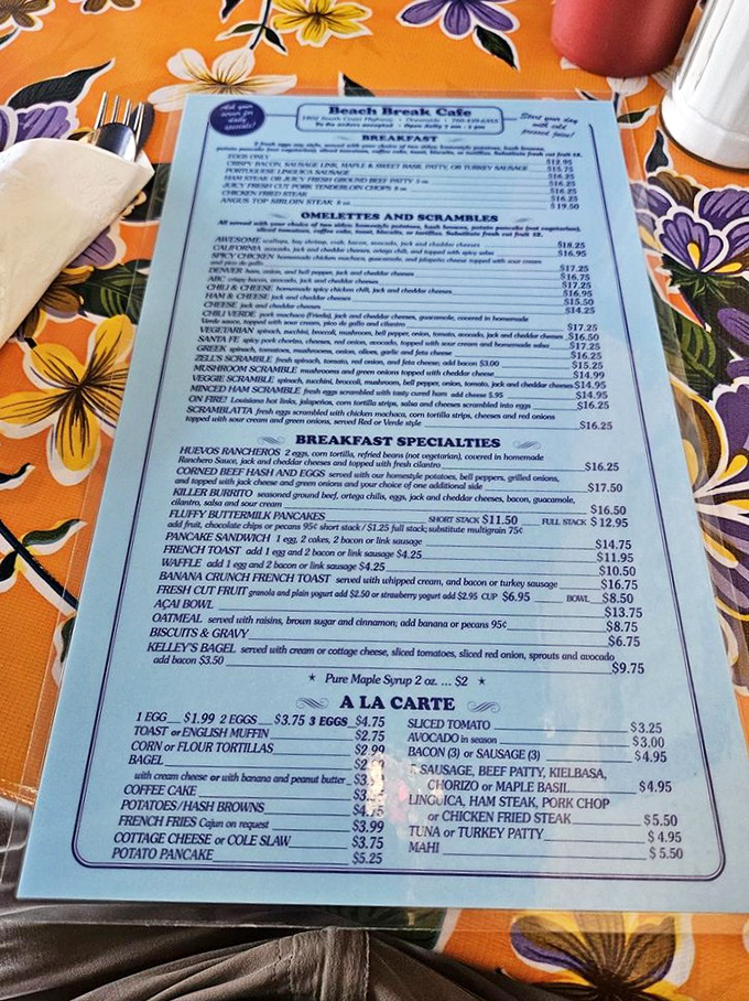 This menu isn't just a list of options&mdash;it's a roadmap to breakfast nirvana with enough choices to warrant multiple visits.