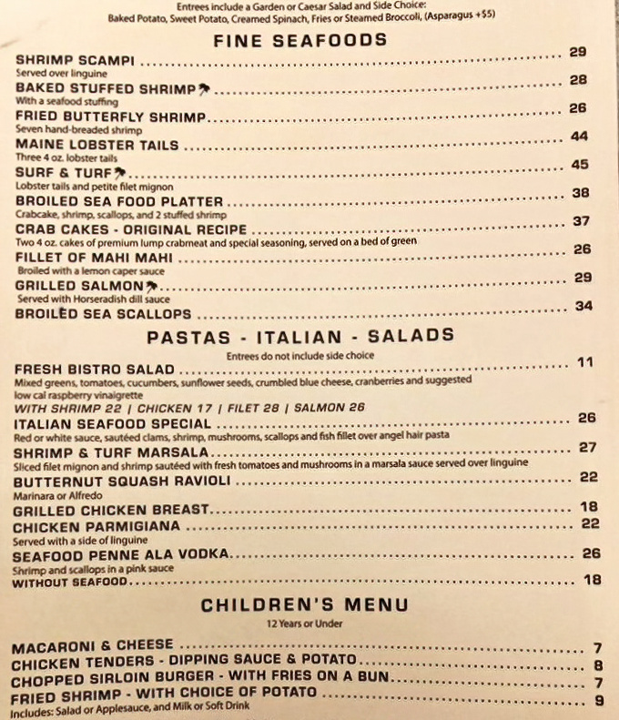 A menu that doesn't need fancy fonts or flowery descriptions—just straightforward promises of seafood and steak excellence that have kept Floridians coming back for generations.