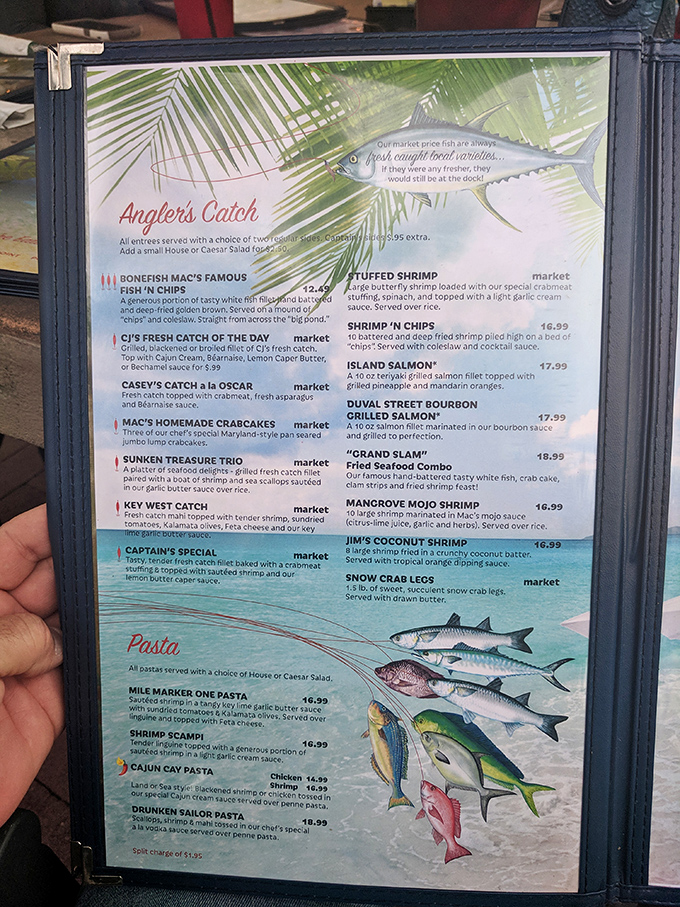 A menu that reads like a love letter to seafood enthusiasts. From world-famous fish and chips to coconut shrimp, decisions have never been so deliciously difficult.