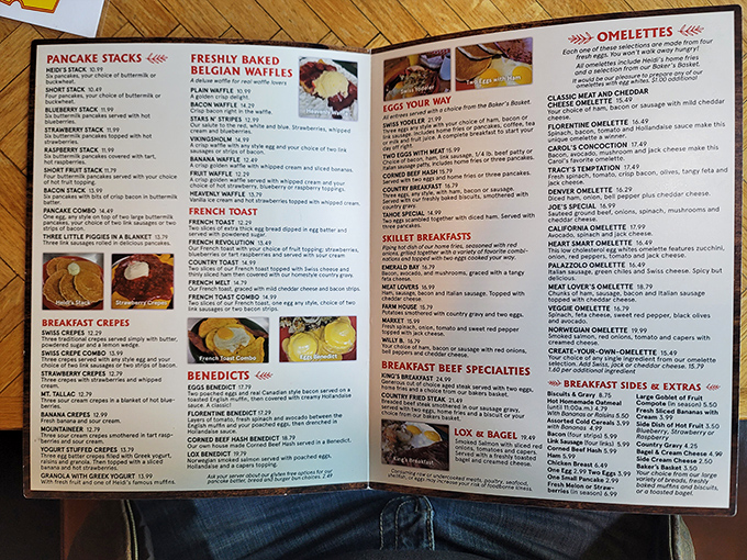 The menu at Heidi's isn't just a list of options&mdash;it's a roadmap to breakfast nirvana with detours through pancake heaven.