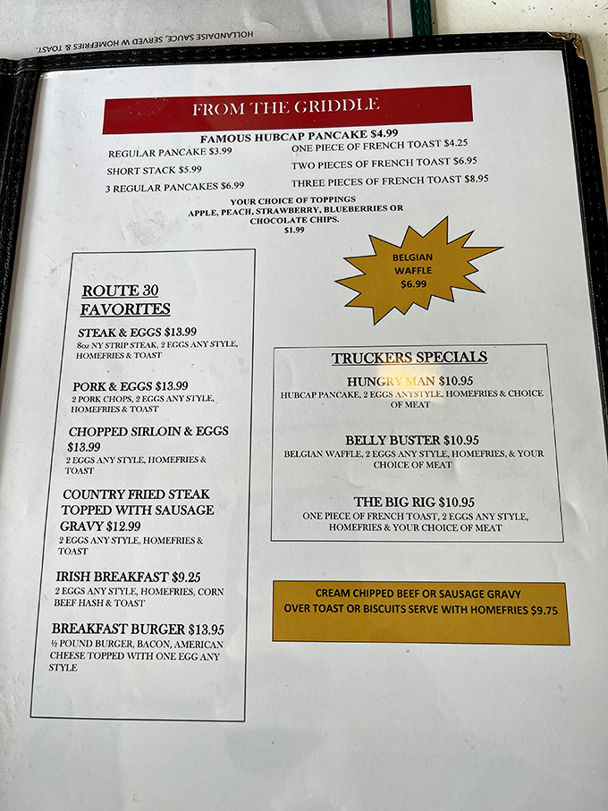 Every diner tells its story through its menu &ndash; this one speaks fluent comfort food.