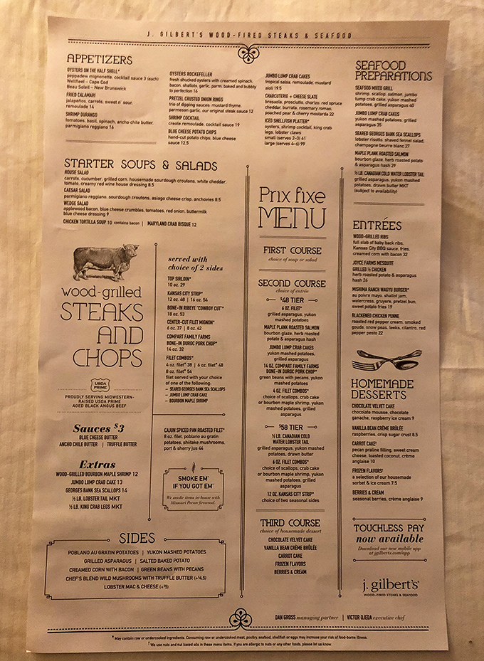 Reading this menu is like getting a love letter from a cow who really understood its purpose in life. The prix fixe option practically begs you to indulge.