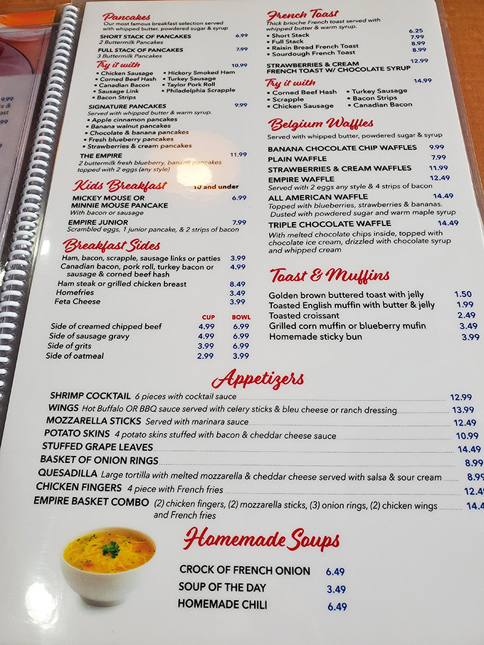 This menu is the roadmap to breakfast nirvana. Each listing represents a delicious possibility that might just change your morning forever.