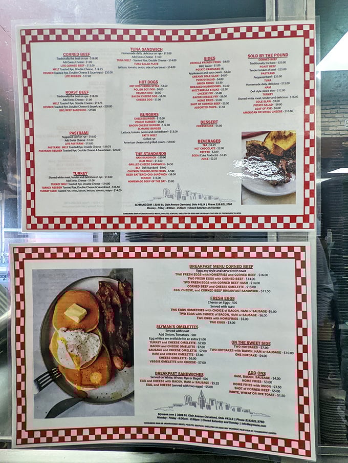 A menu that doesn't need fancy fonts or flowery descriptions&mdash;just the promise of meat stacked higher than your expectations.