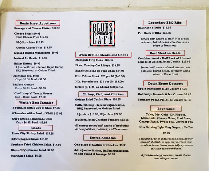 The menu reads like a love letter to Southern cuisine&mdash;each dish a chapter in Memphis' culinary story.