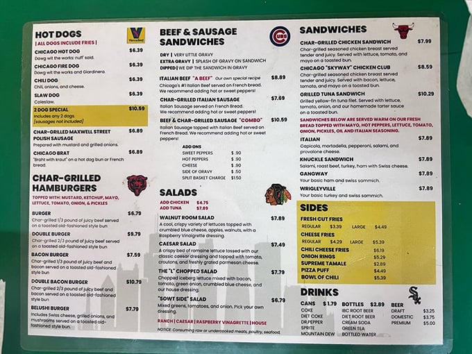 The menu board tells you everything you need to know: this isn't health food, it's happiness food.