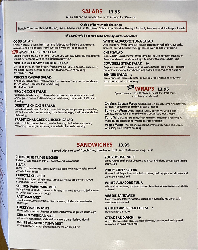 A menu that doesn't need fancy fonts or pretentious descriptions&mdash;just honest food that speaks for itself.