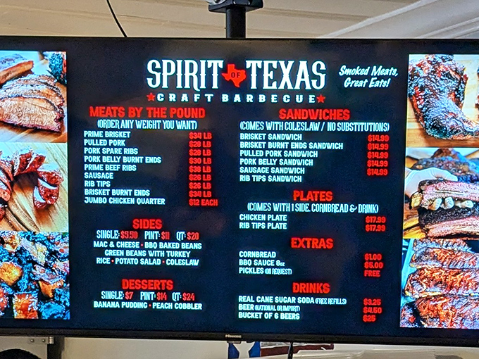 This menu reads like a love letter to authentic barbecue, with options that'll make any meat lover weak. 