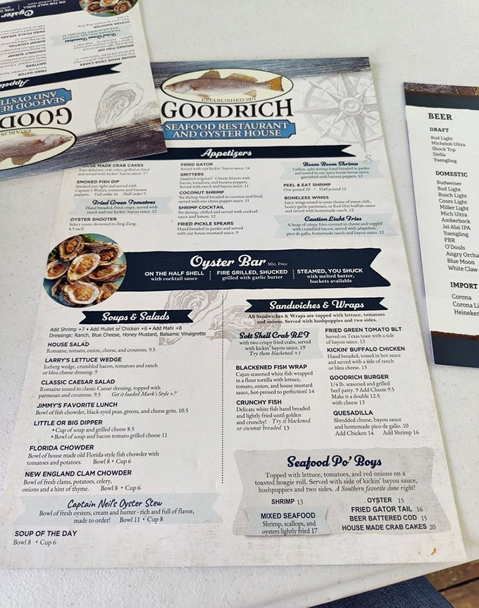 The menu reads like a love letter to seafood lovers. Pro tip: anything with "Captain Neil's" in the name is worth the splurge.