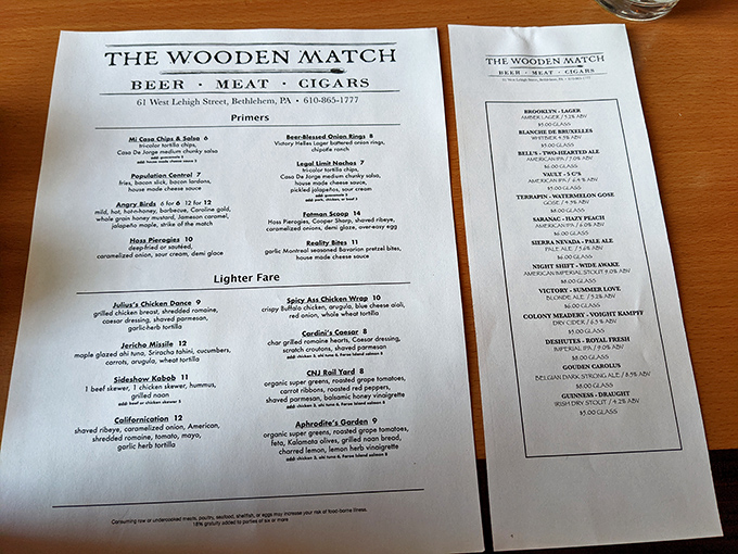 A menu that reads like a love letter to comfort food with a creative twist. Beer, meat, and cigars&mdash;the holy trinity of indulgence all under one historic roof.