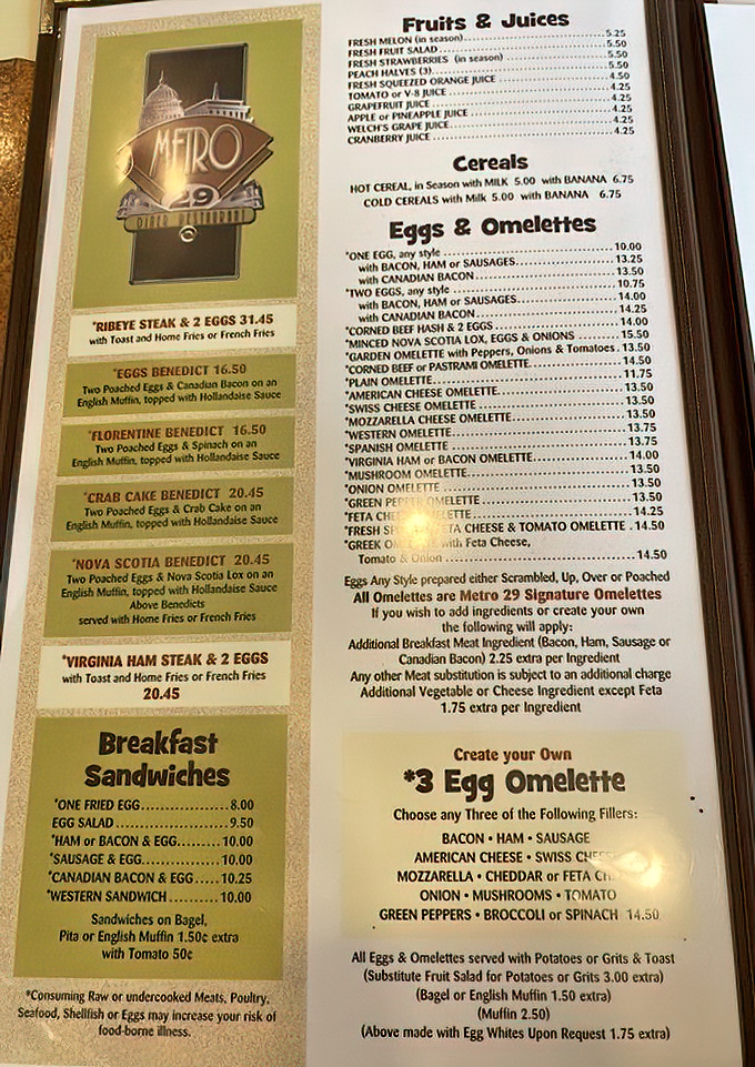 This menu isn't just a list of food; it's a roadmap to happiness with breakfast served all day—life's ultimate luxury.