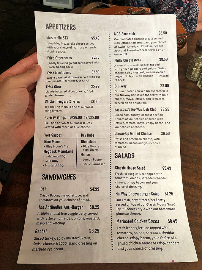 A menu that doesn't need fancy fonts or flowery descriptions&mdash;just honest food that's kept folks coming back since before Instagram existed.