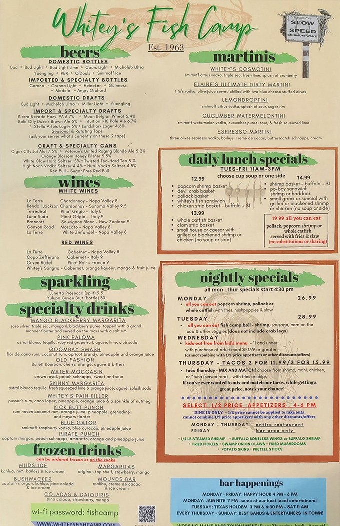 This menu isn't just a list of food &ndash; it's a treasure map to Florida's finest flavors, with cocktails that promise vacation in a glass.