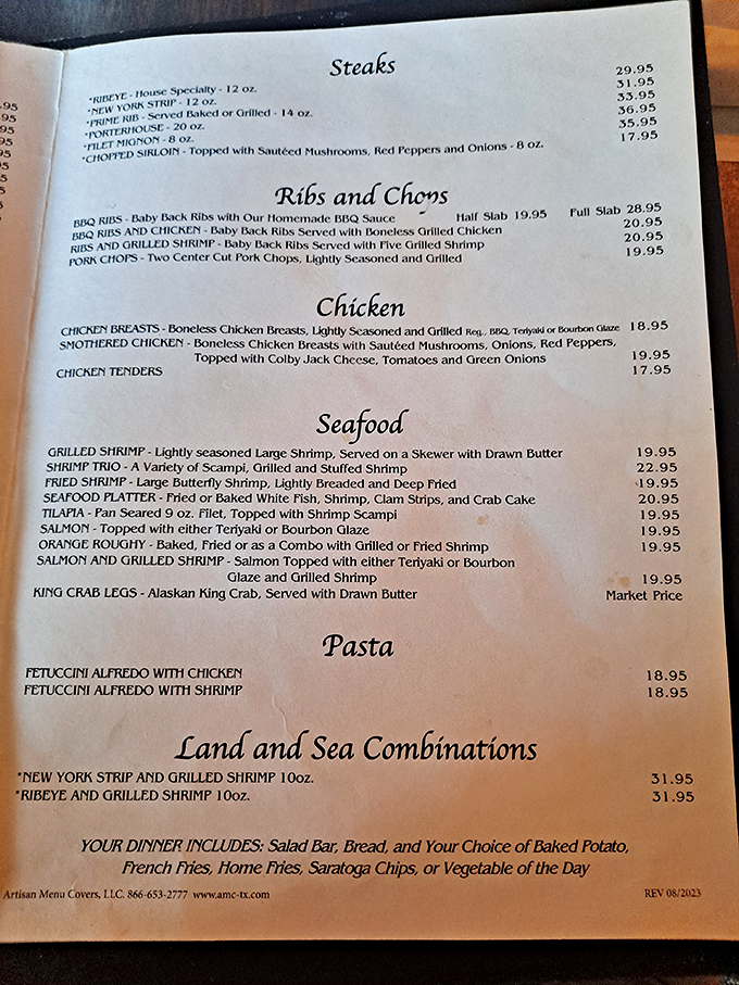 A menu that doesn't need fancy fonts or pretentious descriptions&mdash;just straightforward promises of carnivorous delight that make decision-making the hardest work you'll do all evening.