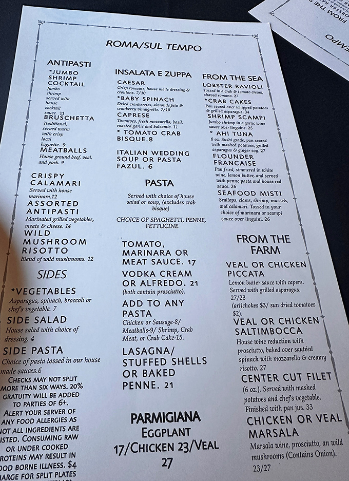 This menu isn't just a list of dishes&mdash;it's a roadmap to happiness. The only wrong turn? Not ordering enough to try everything.