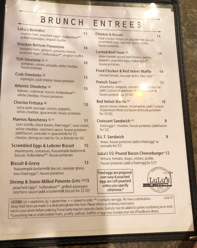 This menu isn't just a list of food&mdash;it's a roadmap to happiness. The Shockoe Bottom Florentine alone is worth the drive from anywhere in Virginia.