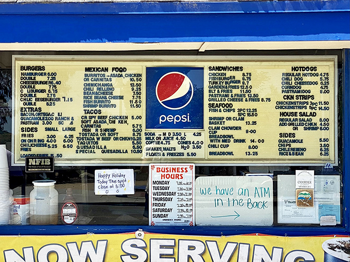 A menu board that tells you everything you need to know about life's simple pleasures, with prices that feel like a happy throwback to simpler times.