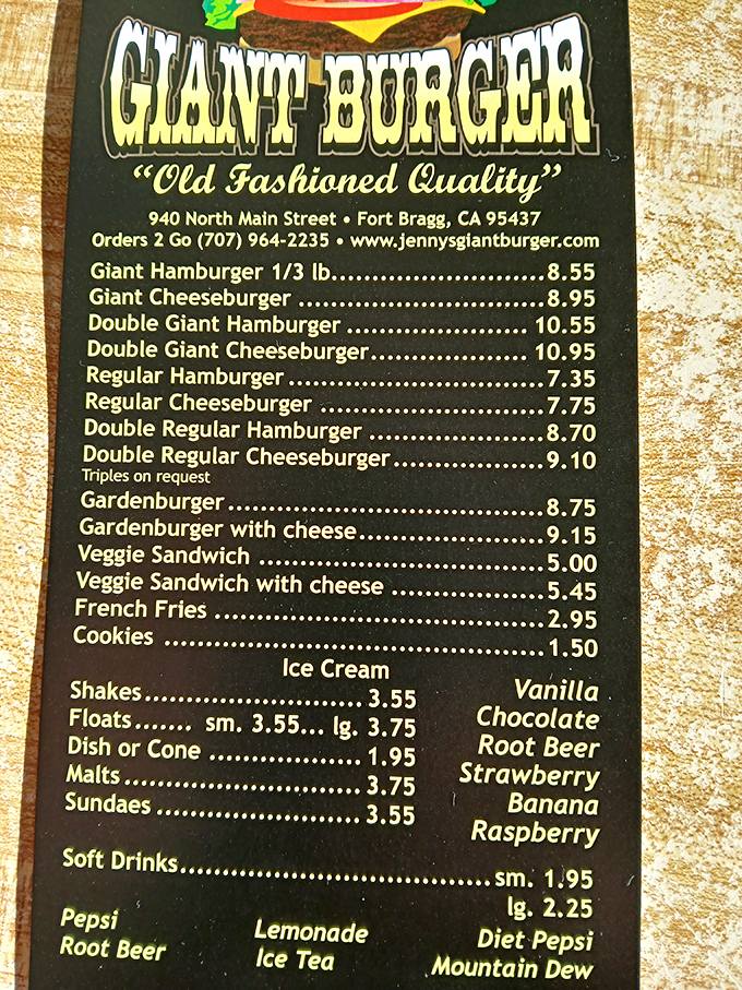 A menu board that cuts to the chase. When your burgers are this good, you don't need fancy descriptions or trendy ingredients.