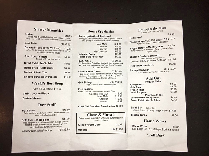 A menu that reads like a love letter to the sea. The hardest decision you'll make today is choosing just one thing.