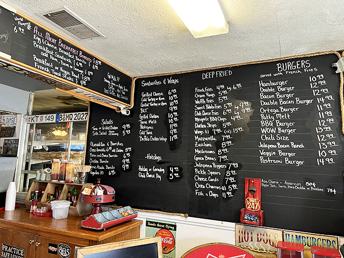 This chalkboard menu isn't offering suggestions—it's making promises your taste buds will thank you for keeping.