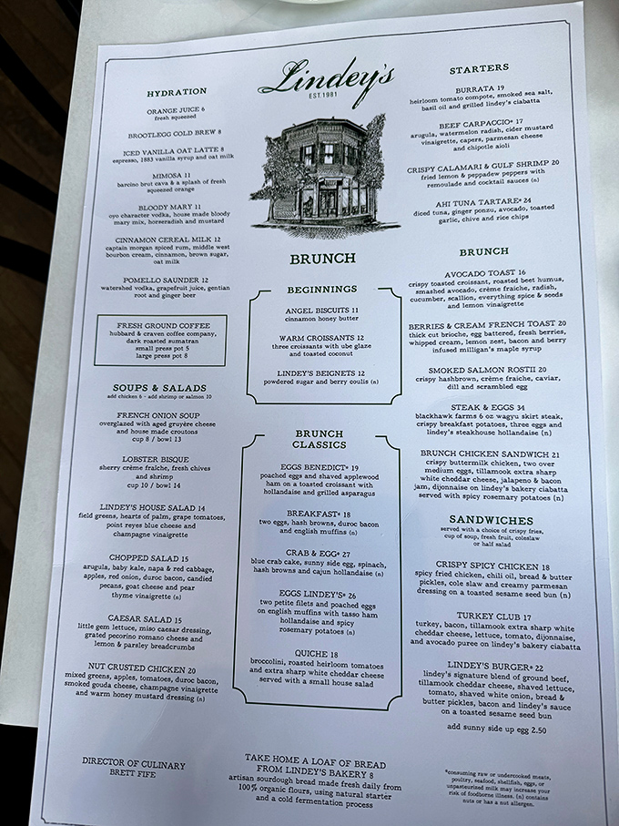 This isn't just a menu—it's a roadmap to happiness with lobster bisque as the ultimate destination.