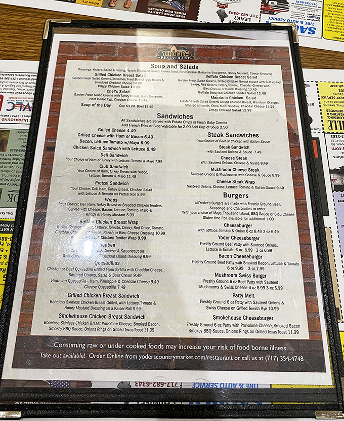 A menu that doesn't need fancy fonts or flowery descriptions&mdash;just honest food that speaks for itself.