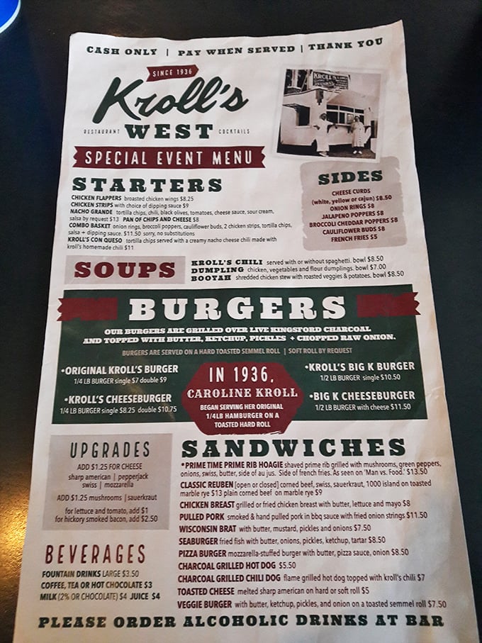 A menu that doesn't need fancy fonts or pretentious descriptions. Just honest food that's been making Wisconsin smile since before Instagram existed.