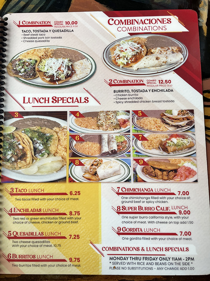 The menu at Mi Pueblo isn't just food&mdash;it's a roadmap to happiness. Each combination plate promises a journey that'll have you planning your next visit before finishing the first.