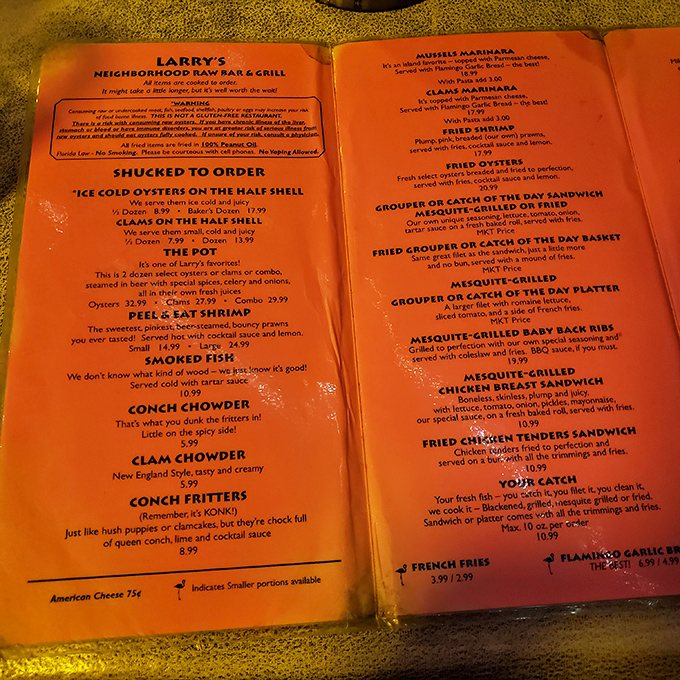 A menu that gets straight to the point: fresh seafood prepared with respect and zero pretension. The clam chowder beckons from page one.