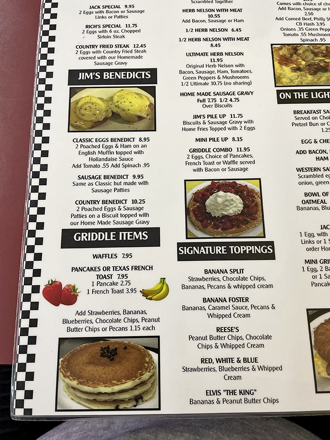 The menu reads like a love letter to breakfast classics&mdash;those Benedicts aren't just food, they're morning masterpieces waiting to happen.