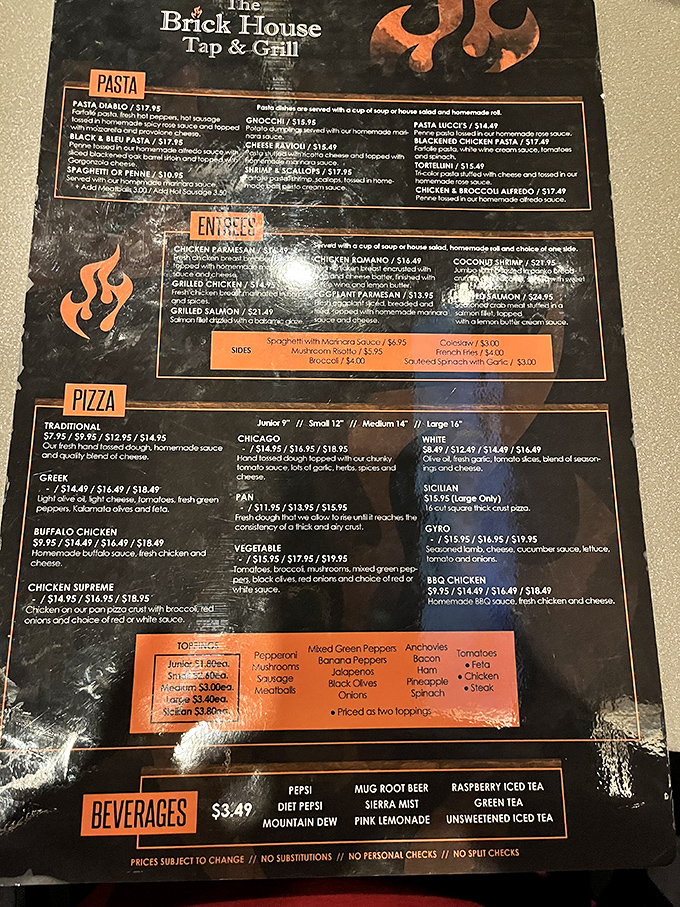 A menu that reads like a love letter to Italian-American cuisine, with enough options to satisfy both the adventurous and the comfort-seekers.