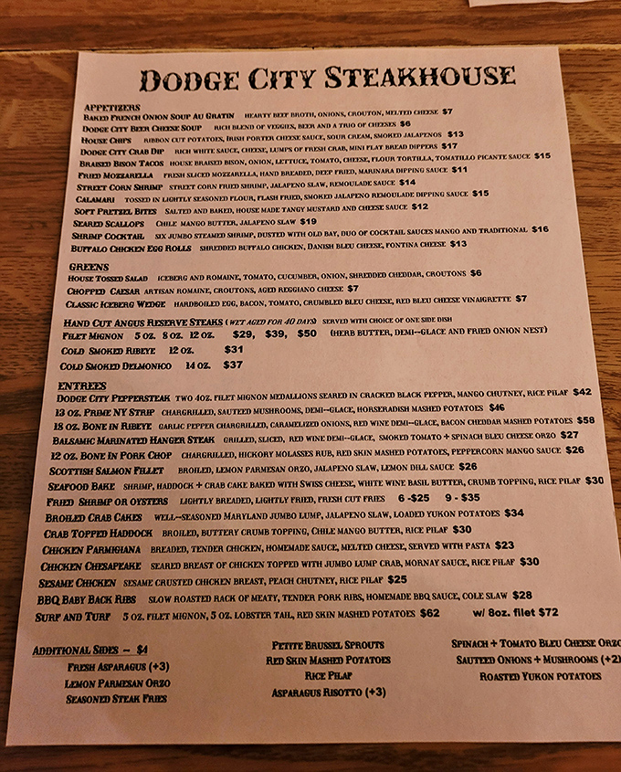 A menu that reads like a love letter to carnivores. Just looking at these offerings might raise your cholesterol&mdash;and your spirits.