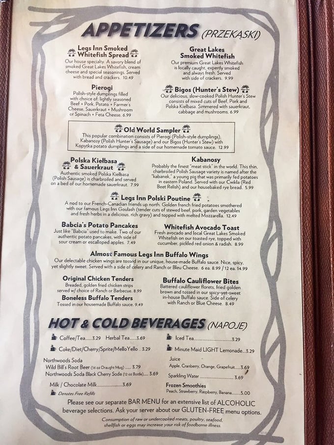 The menu reads like a Polish grandmother's love letter to comfort food, with pierogi, kielbasa, and whitefish dishes that make decision-making deliciously difficult.