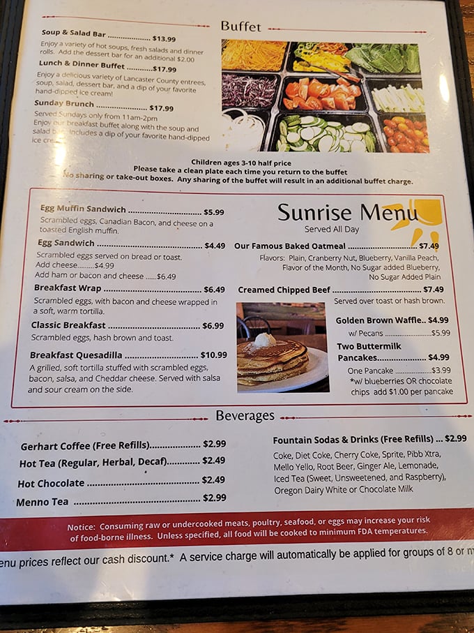 The menu reads like a love letter to breakfast classics – those famous baked oatmeal varieties alone are worth the drive to Lititz.