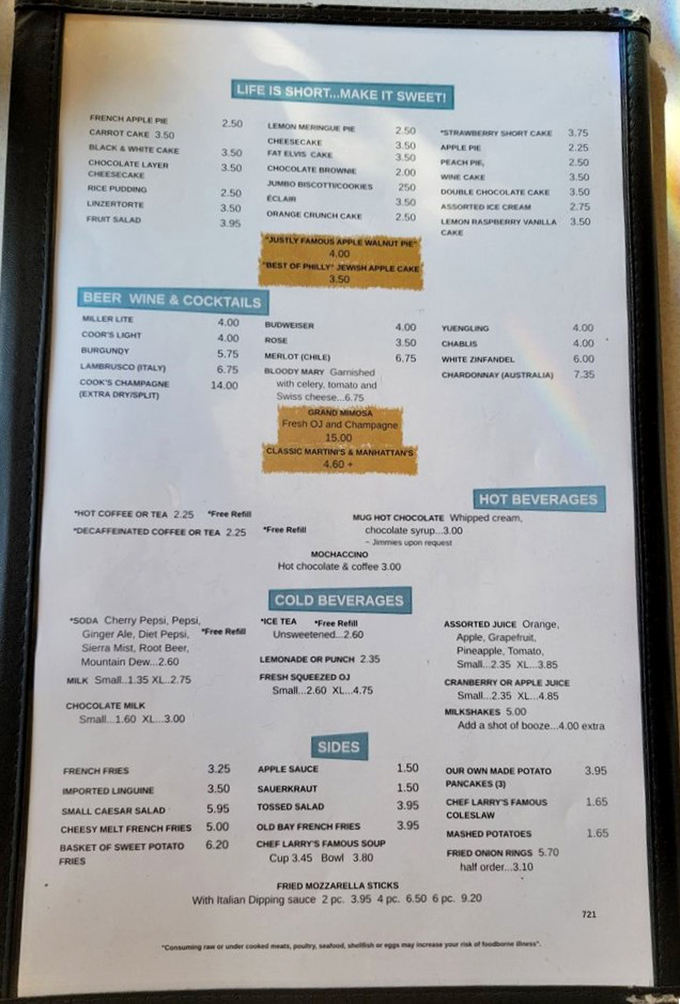 Life is short...make it sweet! proclaims the dessert menu. Words to live by, especially when there's apple walnut pie involved.