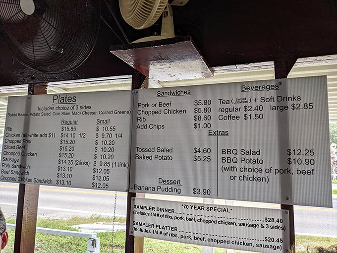 The menu board at Peebles is like a treasure map where X marks the spot for every delicious possibility. Choose wisely, or just order it all.