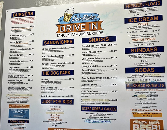 A menu board that hasn't changed much since your parents' first date&mdash;proof that some things are perfect exactly as they are.