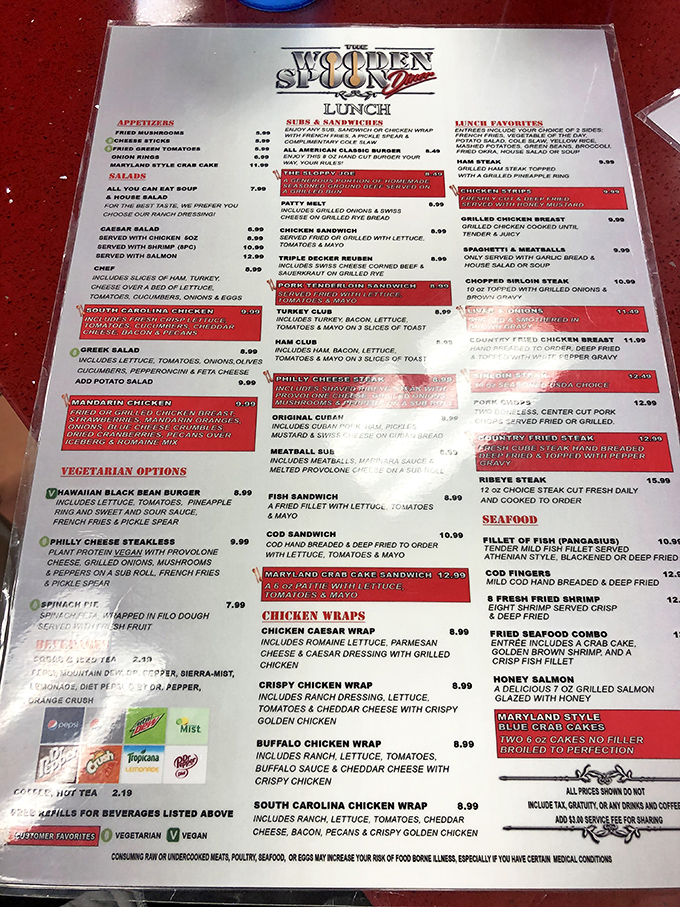 A menu that reads like a love letter to American comfort food classics.