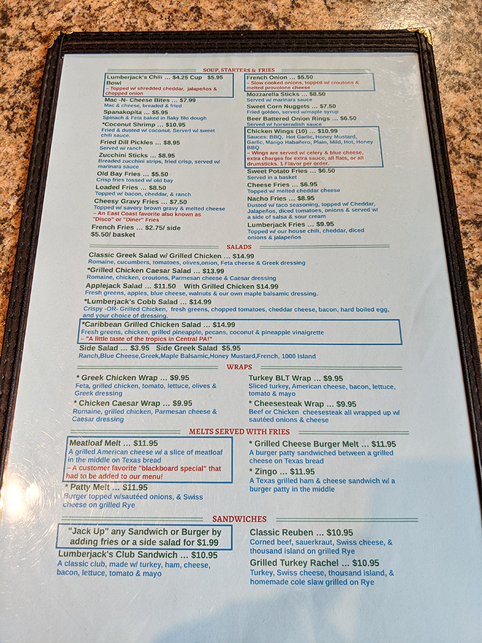 A menu that reads like a love letter to comfort food, with enough options to make even the most decisive diner second-guess themselves.