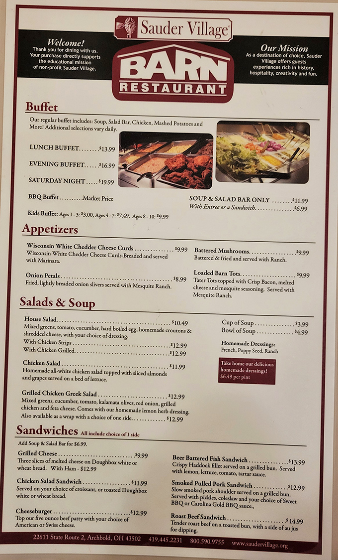 This menu isn't just a list of food—it's a roadmap to happiness. The roast beef sandwich is calling my name like an old friend.